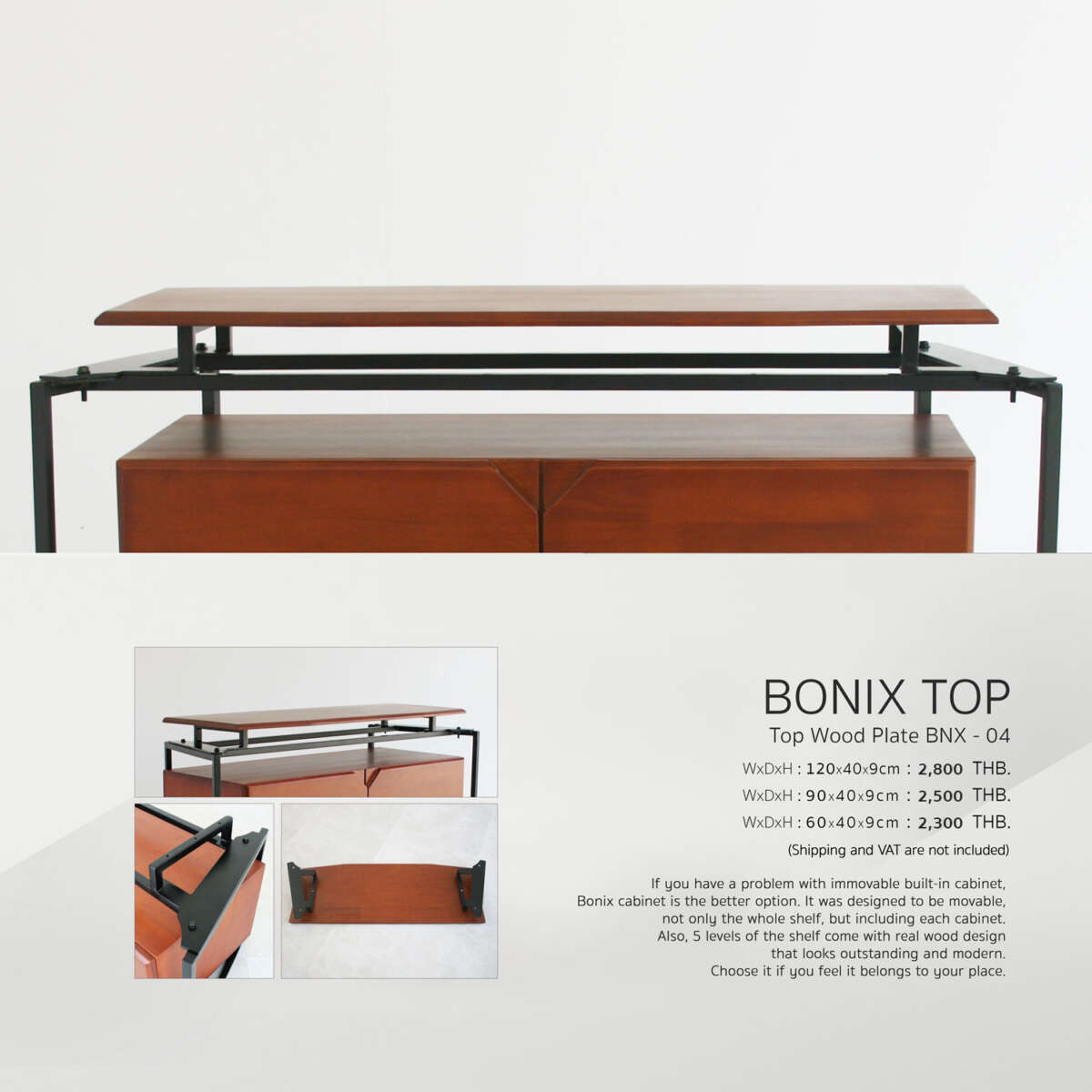 Bonic Top Panel Shelf (BNX-04) – Slim Design, Versatile Use