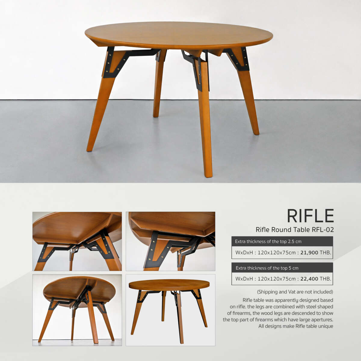 Rifle Modern Round Table (RFL-02) – Simple and Modern Style
