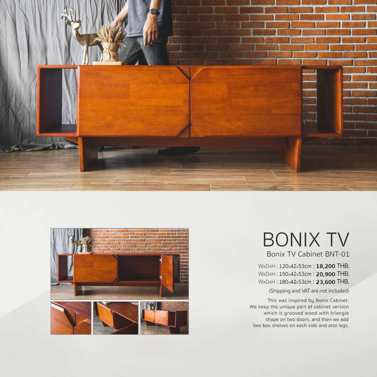 Bonic Wooden Shelf (BNX-01) – Simple and Space-Saving Design