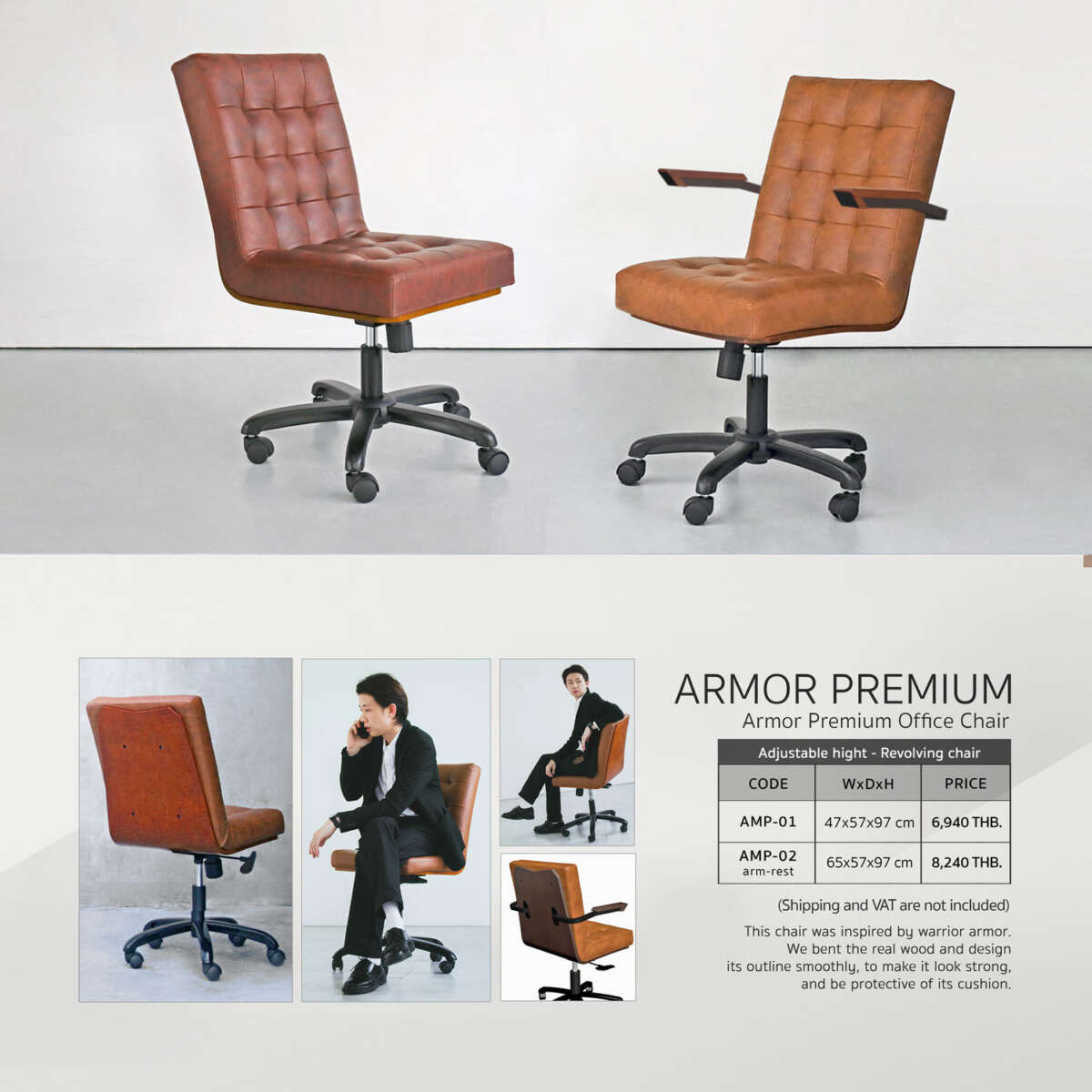 Armor Premium Executive Chair (AMP 01-02) – Elegant, Sturdy, Ergonomic